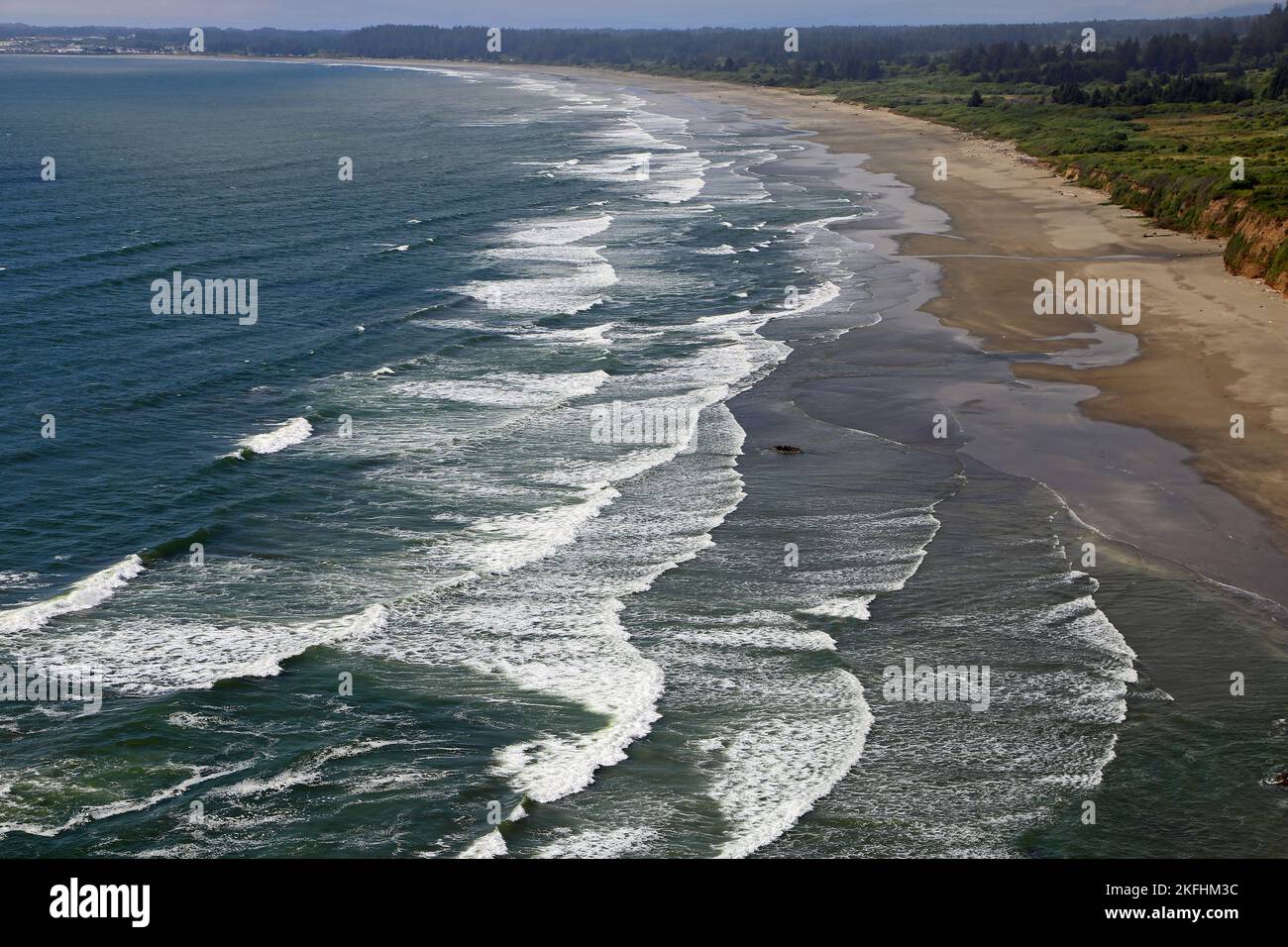 Idyllic landscape with Crescent Beach - California Stock Photo - Alamy