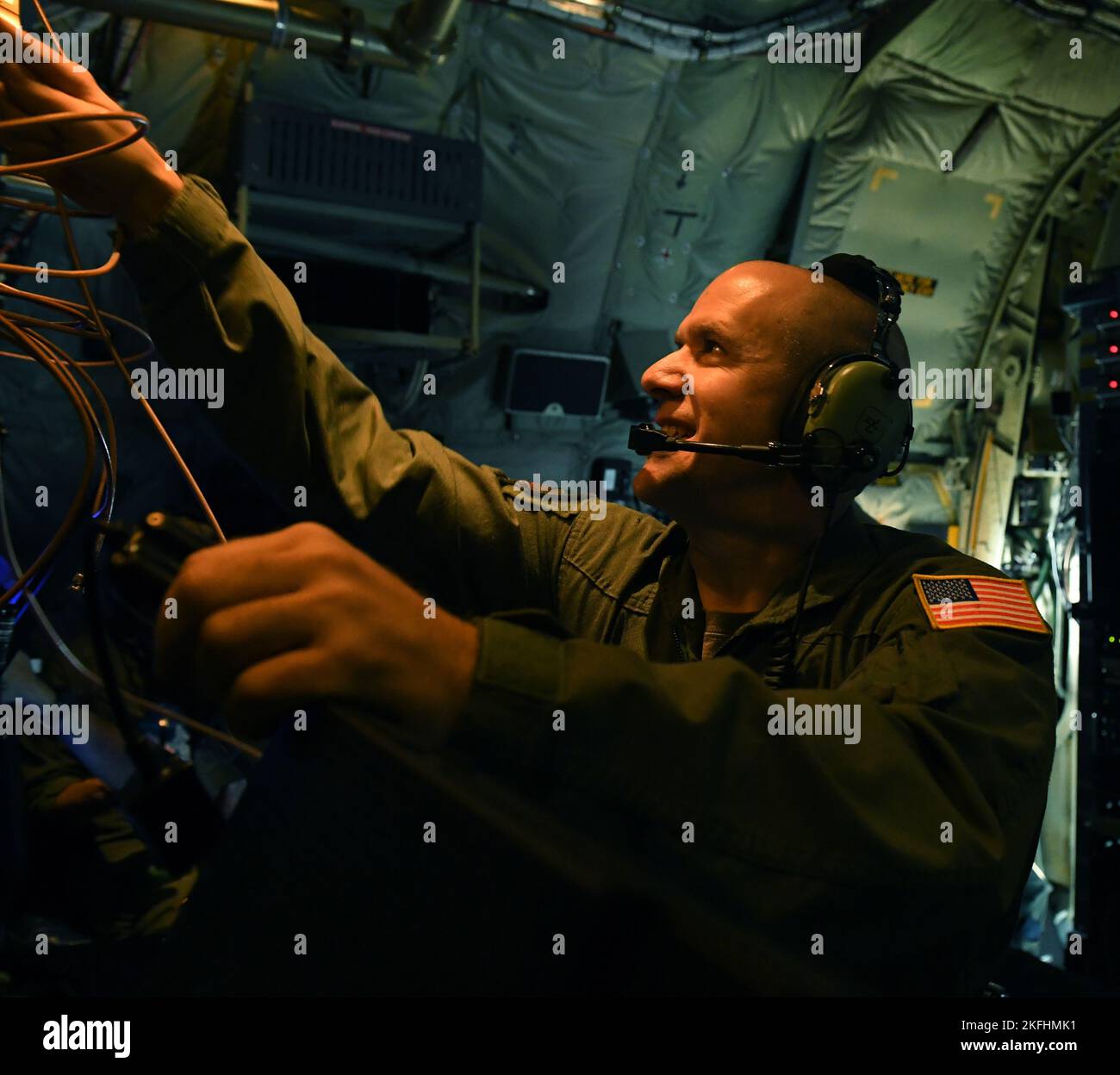 U.S. Air Force Master Sgt. Aaron Harman, an Electronic Communication ...