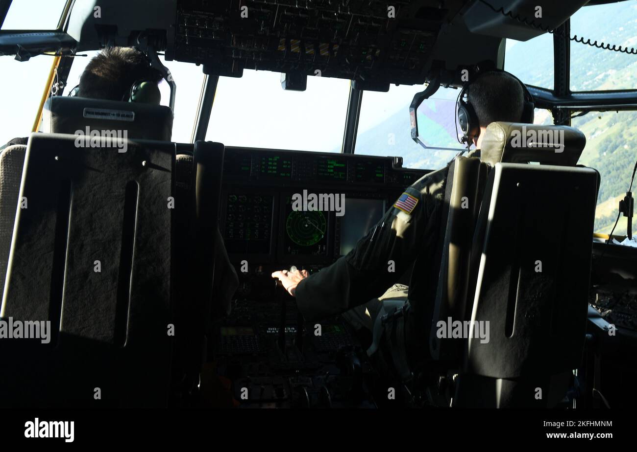 Pilots from the 193rd Special Operations Group fly an EC-130J Commando ...