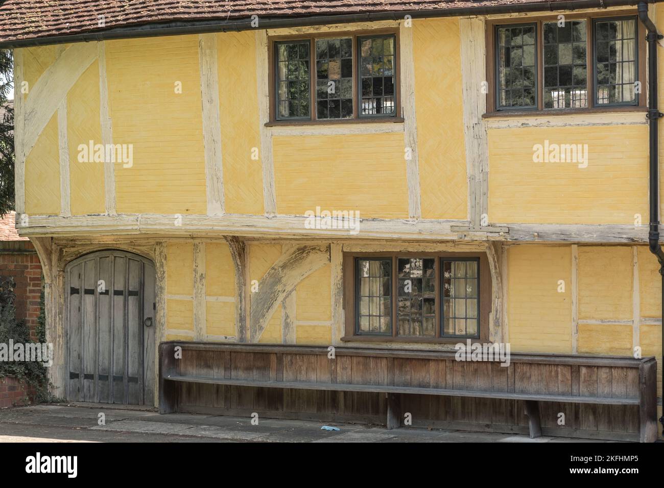 The Chantry House, Henley on Thames. Old yellow stone and wood ...
