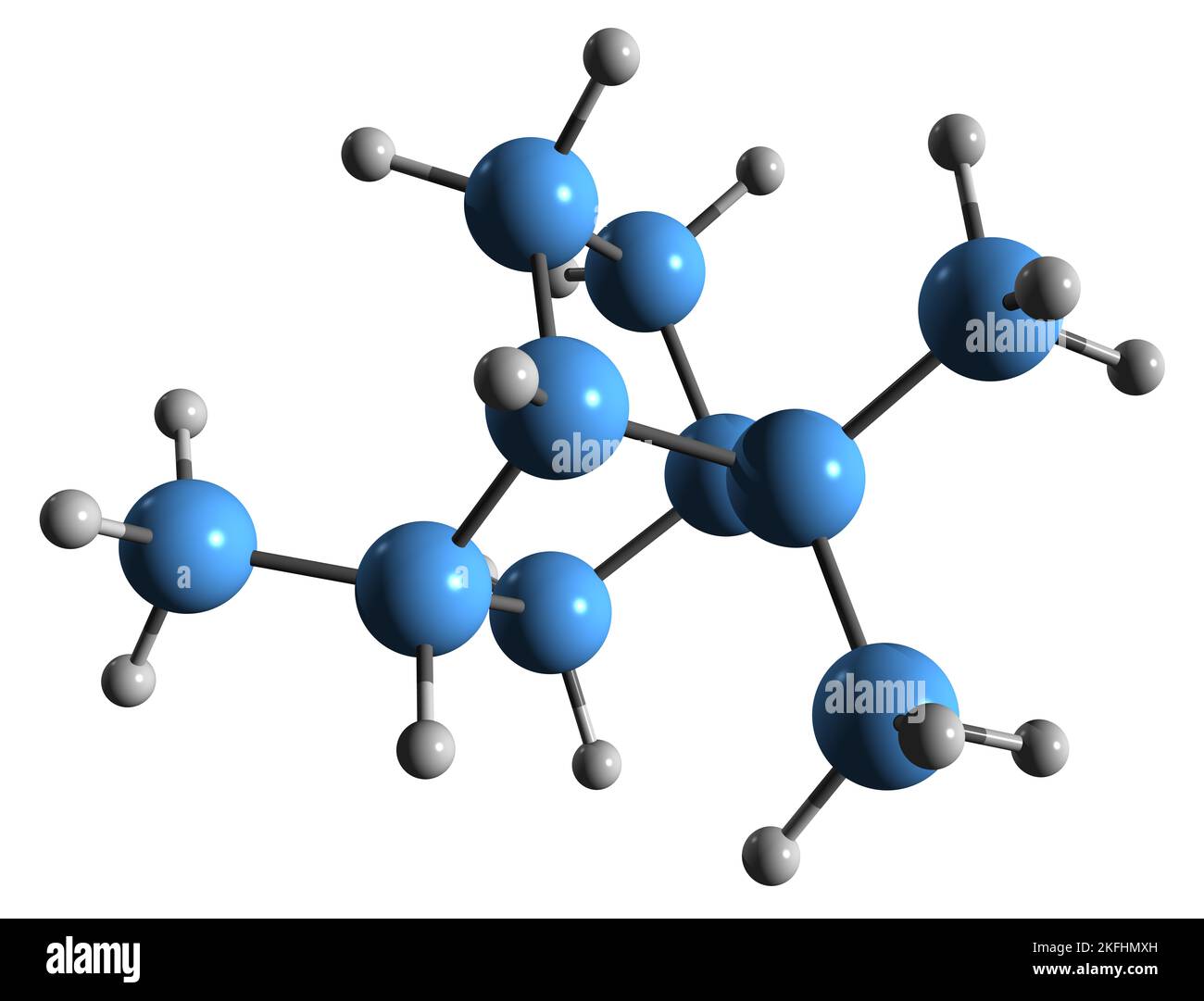 3D image of isobornylane skeletal formula - molecular chemical ...