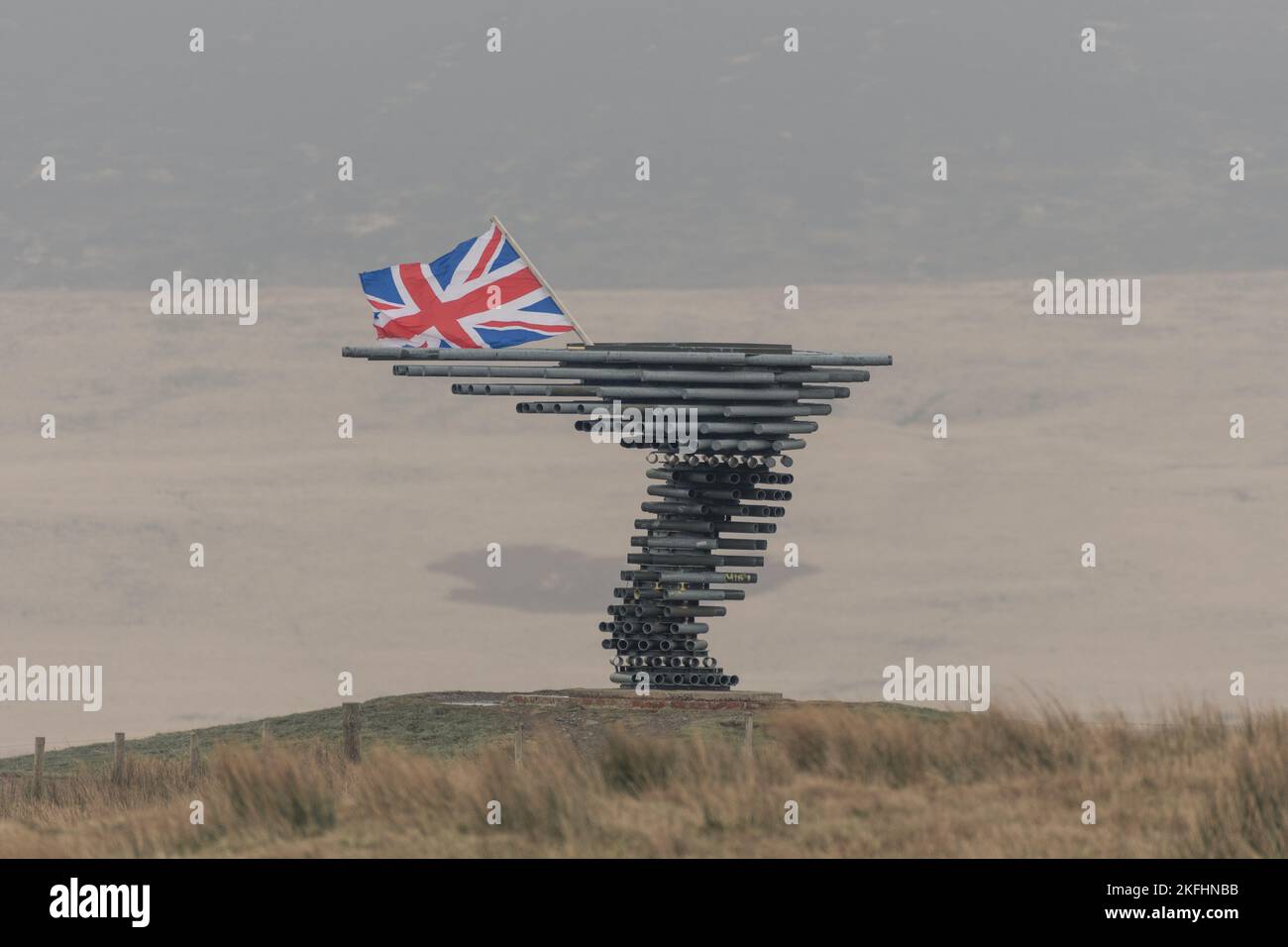 Singing Ringing Tree. Famous landmark sculpture over Crown Point Road ...
