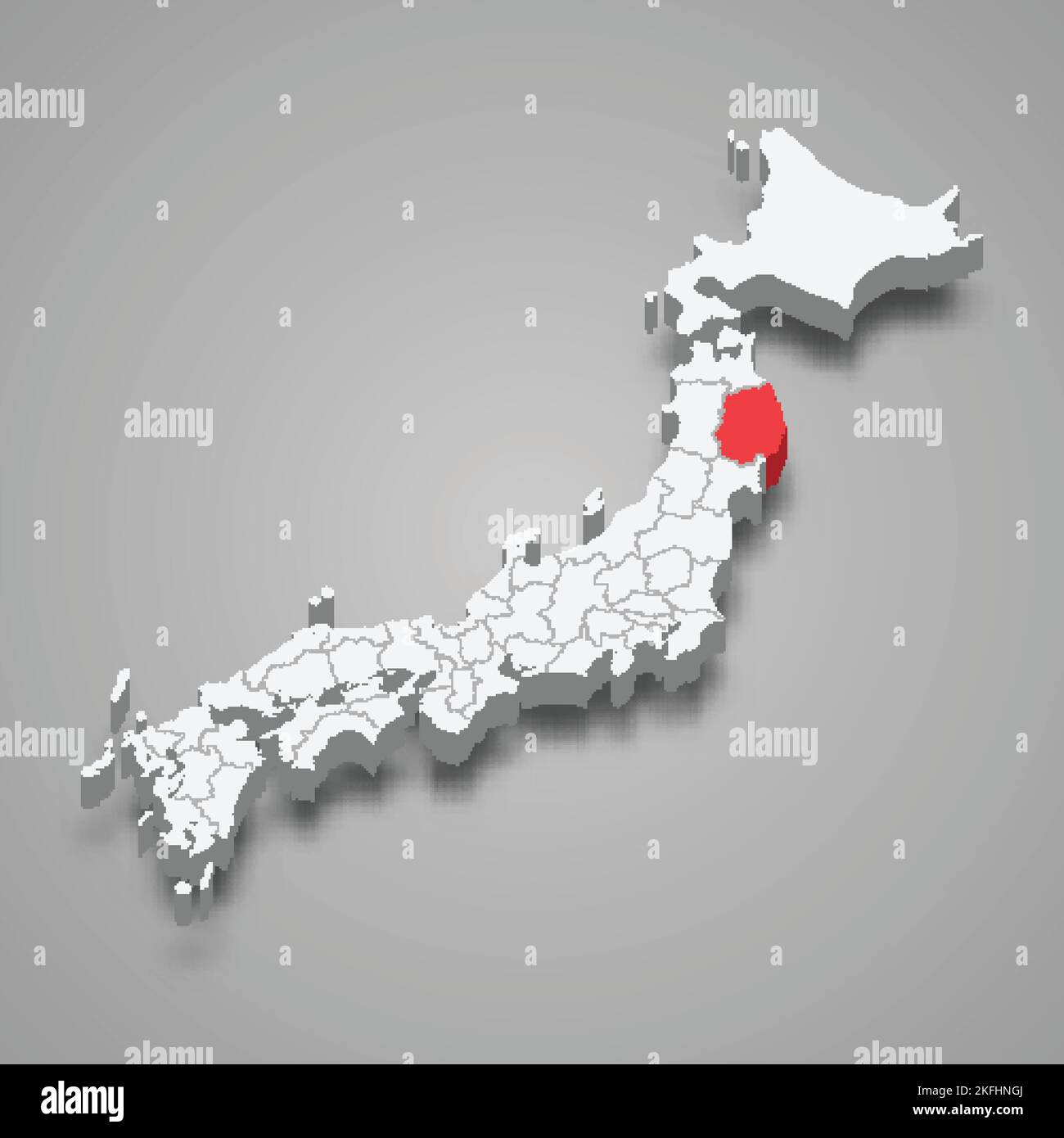 Map of iwate hi-res stock photography and images - Alamy