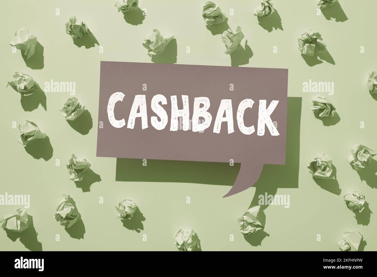 Text caption presenting Cashback, Conceptual photo denoting a form of ...
