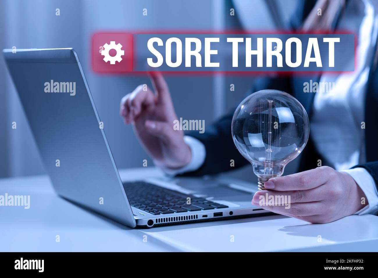 Handwriting text Sore Throat, Inflammation ot the pharynx and fauces ...