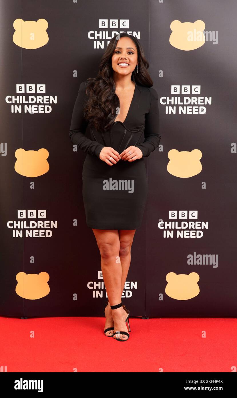 Alex Scott at the BBC Children In Need telethon at BBC Studios in ...