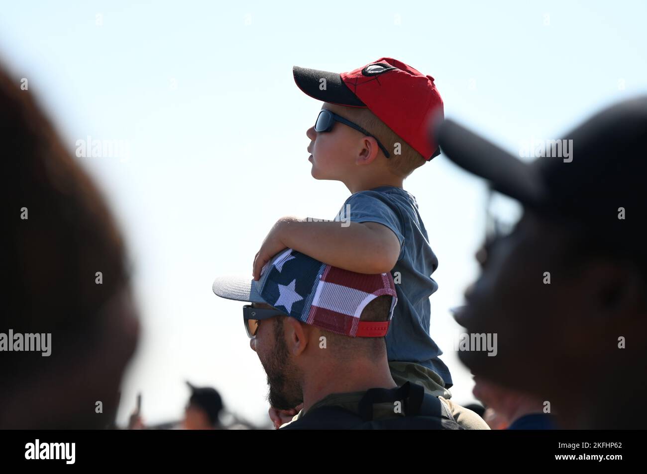 Jackson and Scott Rayner watch an aerial performance during the Joint ...