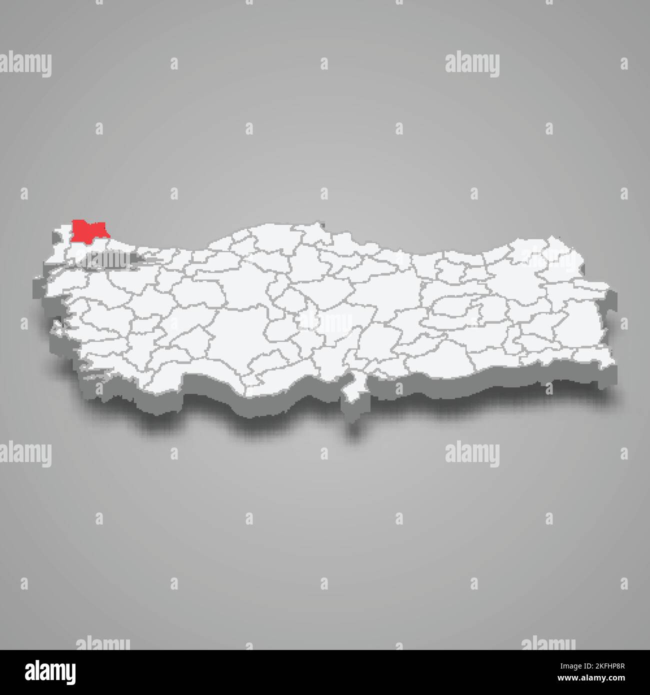 Kirklareli map vector Stock Vector Images - Alamy