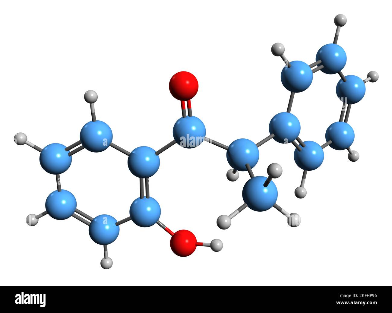 3D image of isochalcon skeletal formula - molecular chemical structure ...
