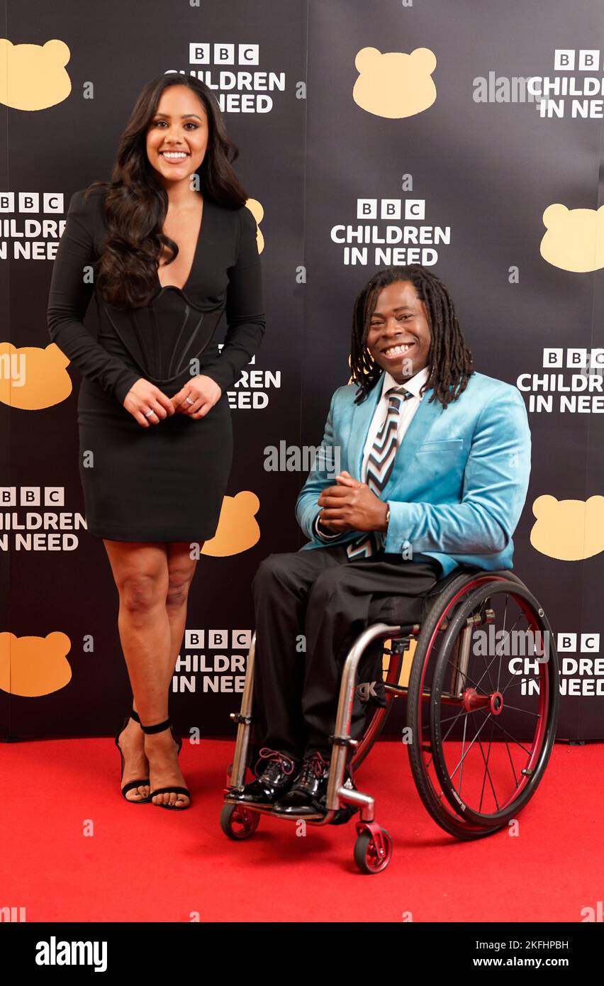 Alex Scott and Ade Adepitan at the BBC Children In Need telethon at BBC ...