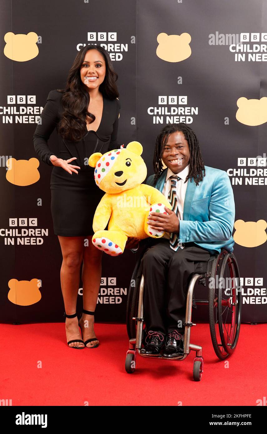 Alex Scott and Ade Adepitan at the BBC Children In Need telethon at BBC ...