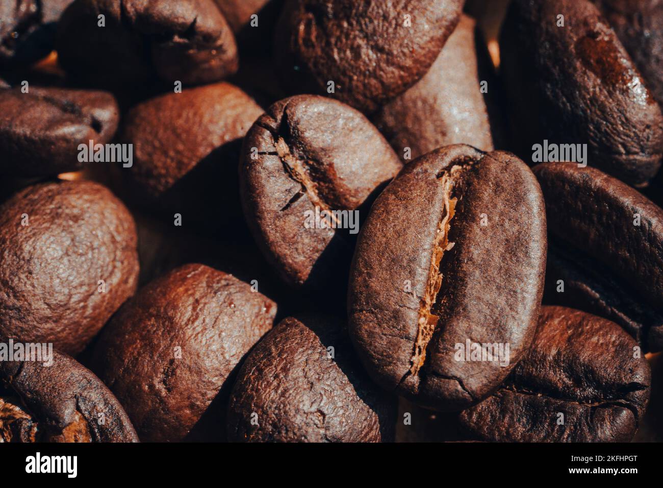 A closeup shot of roasted coffee beans Stock Photo - Alamy