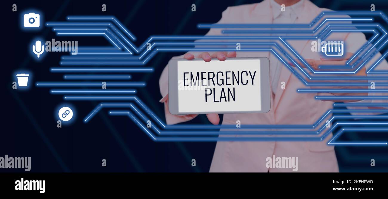 Inspiration showing sign Emergency Plan, Business idea Procedures for ...
