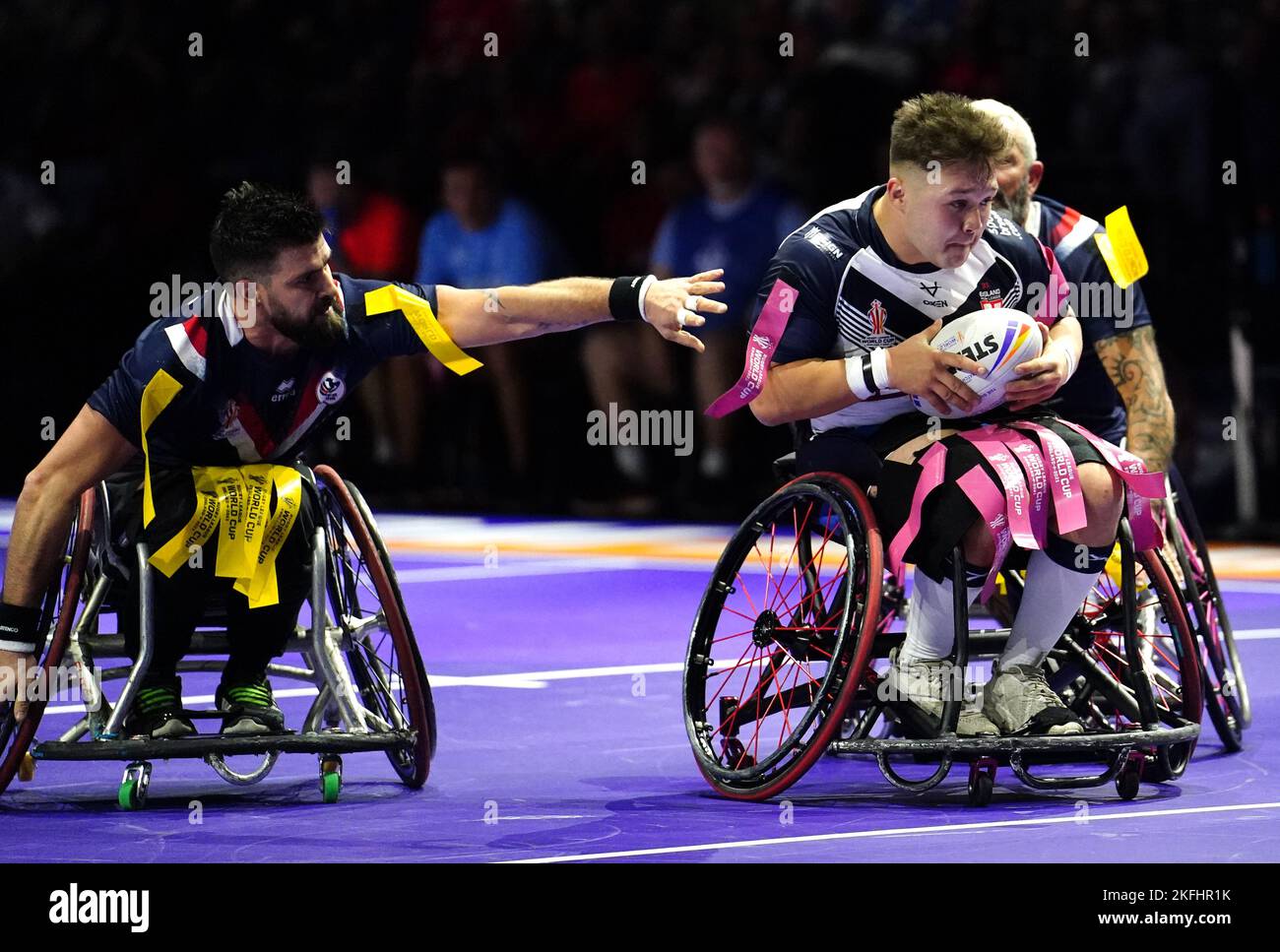 England's Tom Halliwell breaks free to score their side's fifth try of ...