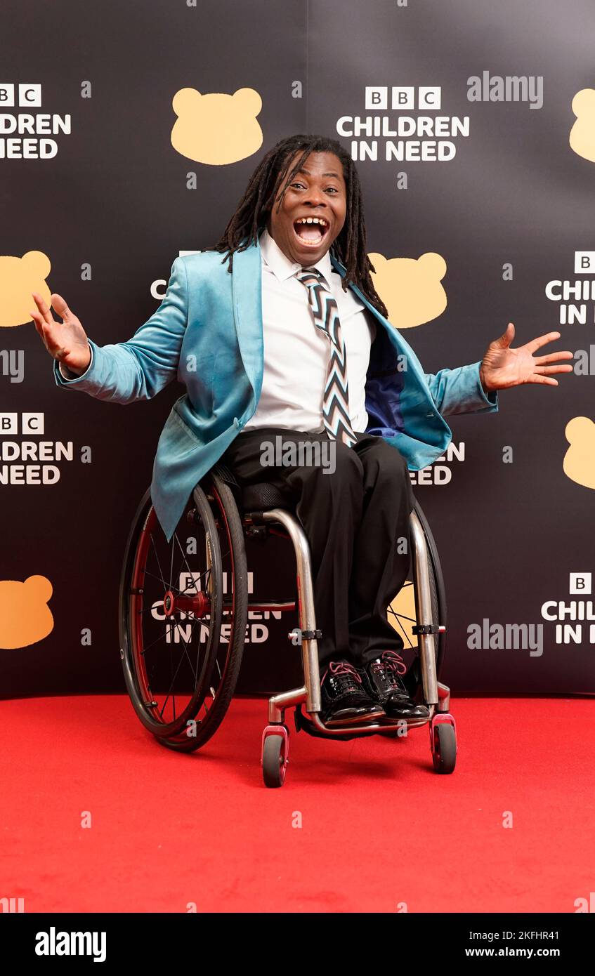 Ade Adepitan at the BBC Children In Need telethon at BBC Studios in ...