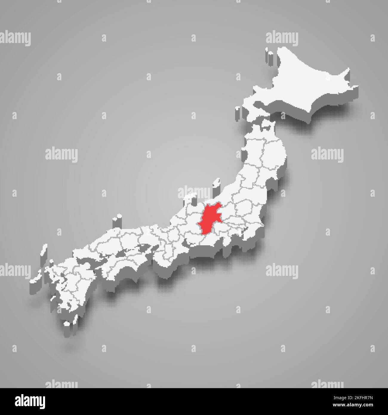 Map of nagano hi-res stock photography and images - Alamy