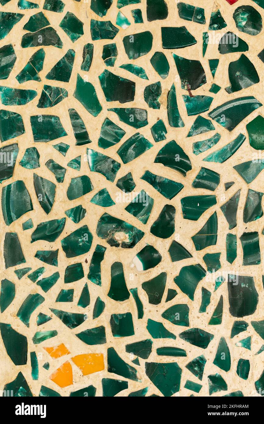 Bottle Alley broken glass mosaic walls designed by Sidney Little in ...