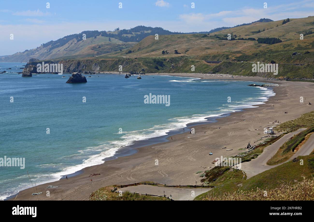Landscape with Goat Rock beach - California Stock Photo - Alamy