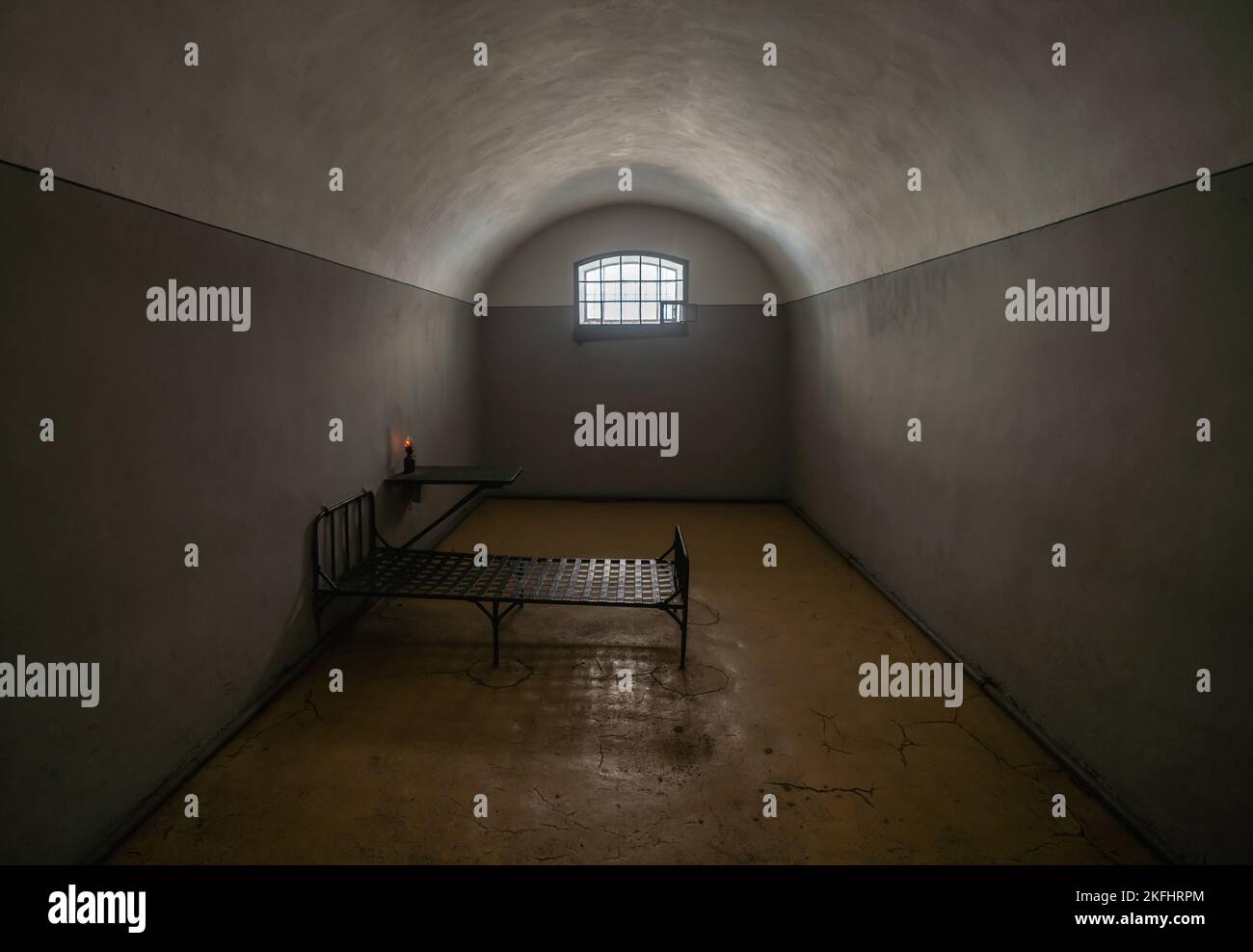 St. Petersburg, Russia 06-14-2021 Prison cell in the Peter and Paul ...