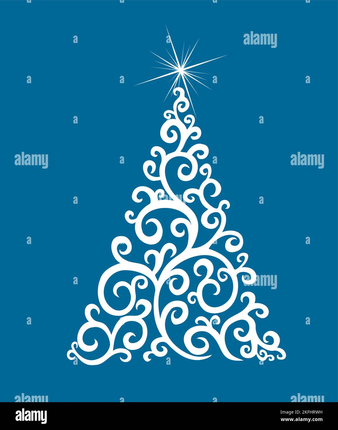 Christmas tree illustration victorian Stock Vector Images - Alamy