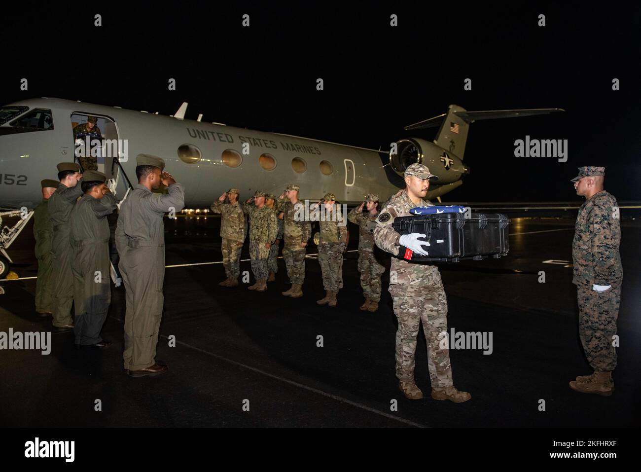 Members of the Defense POW/MIA Accounting Agency (DPAA) conduct an ...