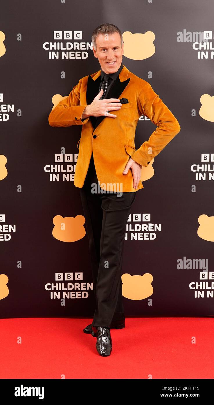 Anton Du Beke at the BBC Children In Need telethon at BBC Studios in Salford. Picture date ...