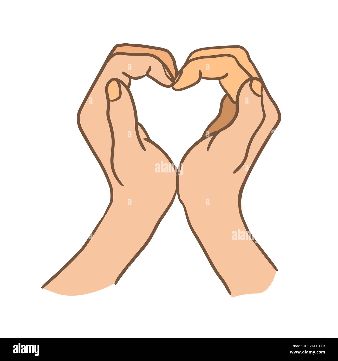 Heart from hands. Vector illustration Stock Vector Image & Art - Alamy