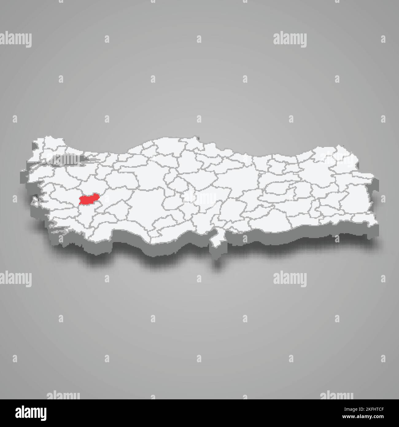 Usak region location within Turkey 3d isometric map Stock Vector Image & Art - Alamy
