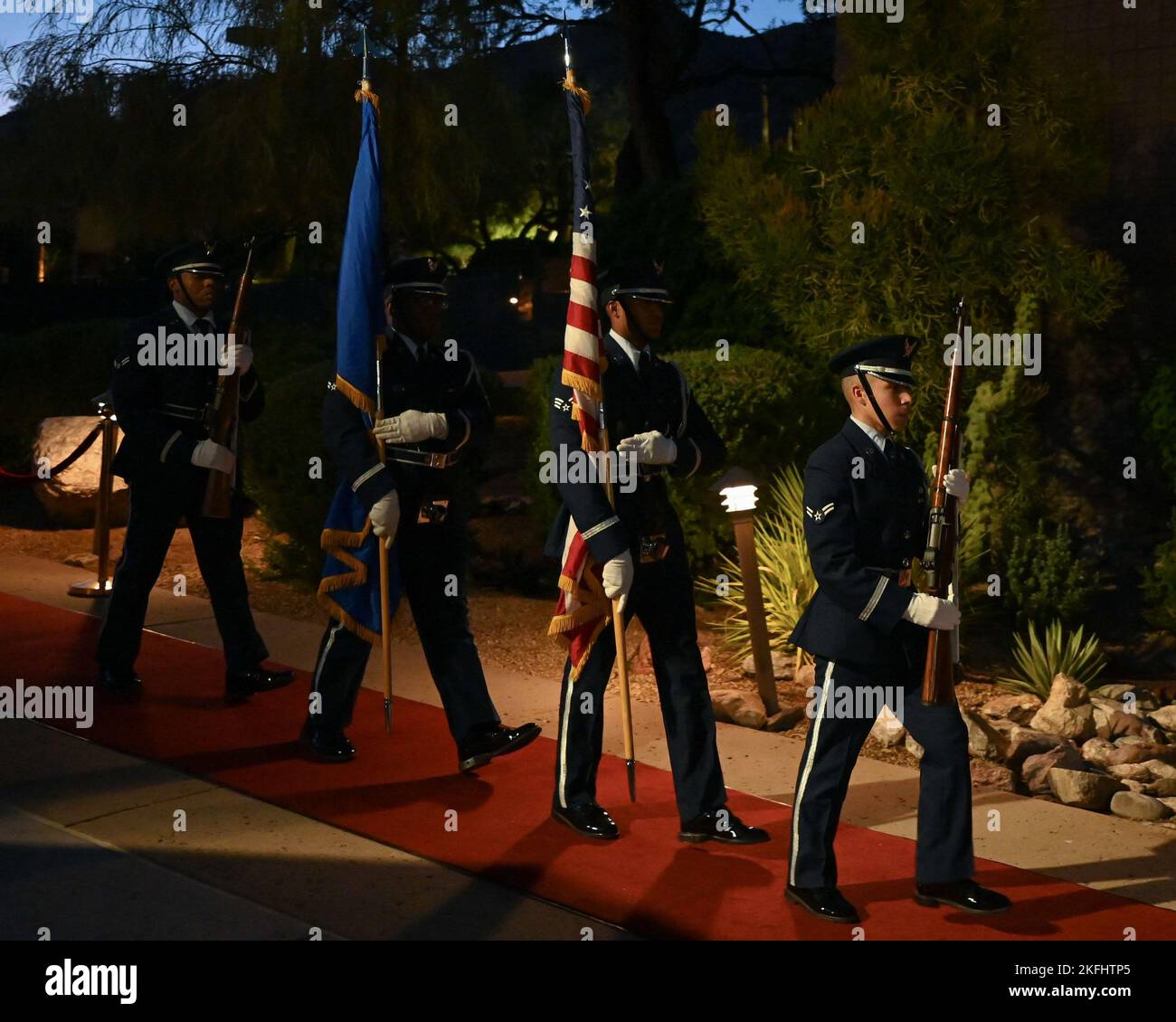 Honor Guard from Davis-Monthan Air Force Base arrive at the 75th ...