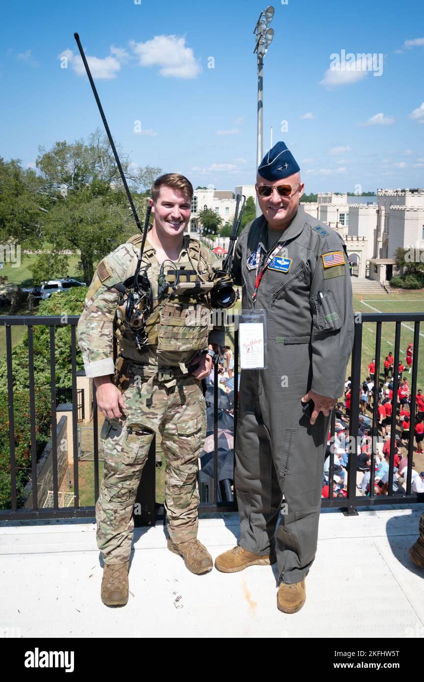 U.S. Air Force Maj. Gen. Thomas Grabowski, right, assistant adjutant ...