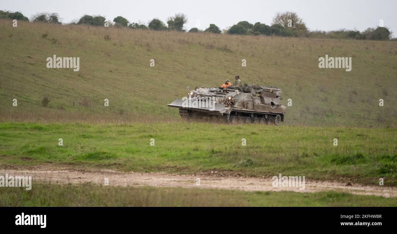 British Army Challenger Armored Repair and Recovery Vehicle (CRARRV) in ...