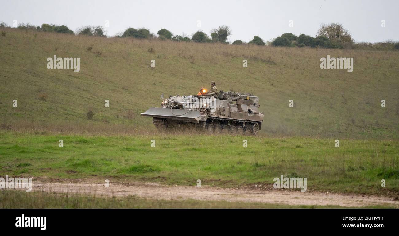 British Army Challenger Armored Repair and Recovery Vehicle (CRARRV) in ...
