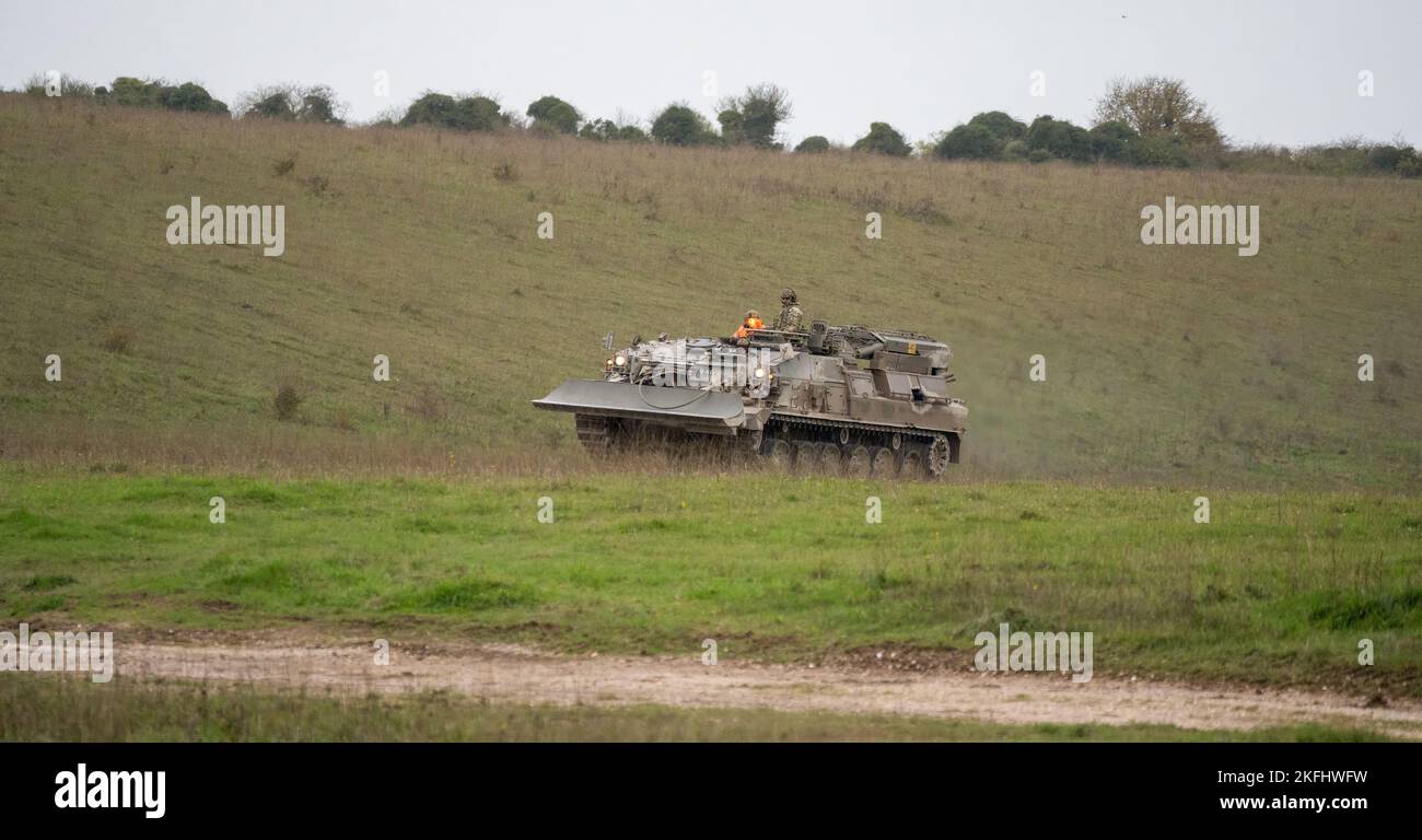 British Army Challenger Armored Repair and Recovery Vehicle (CRARRV) in ...