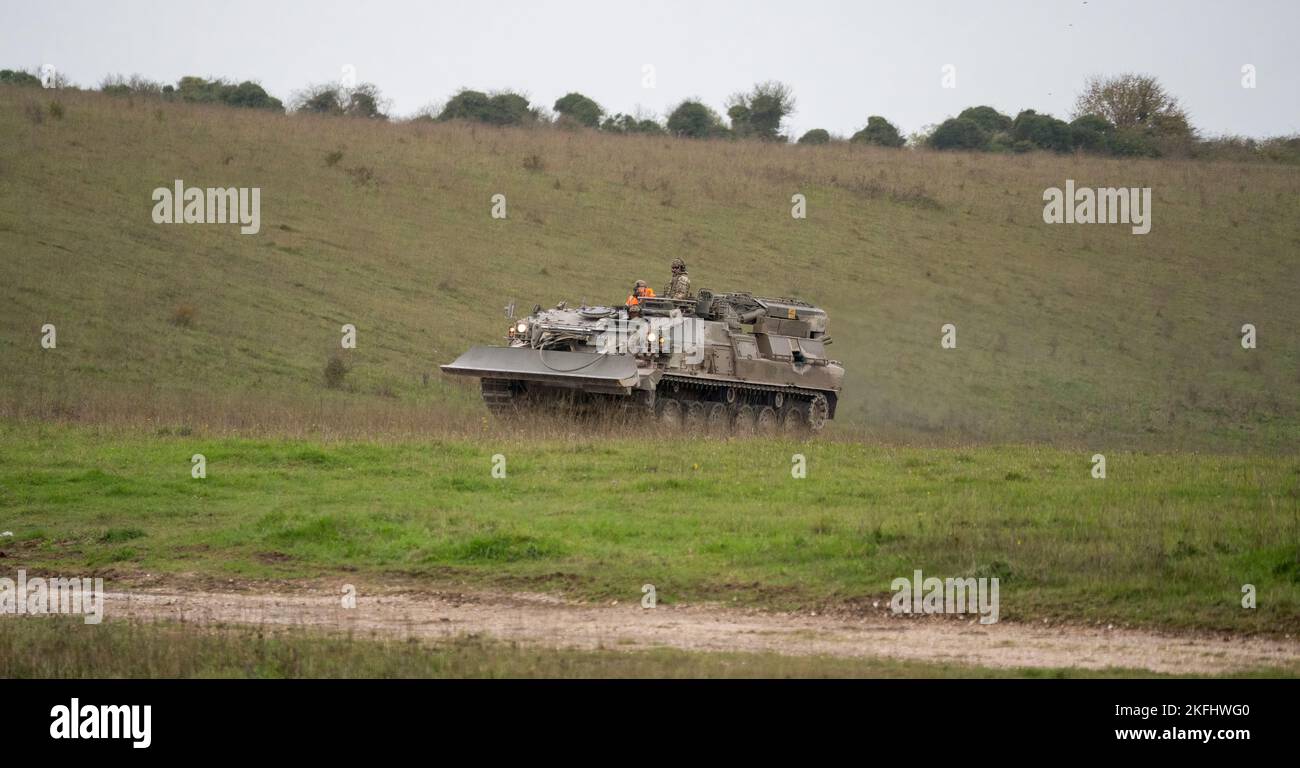British Army Challenger Armored Repair and Recovery Vehicle (CRARRV) in ...