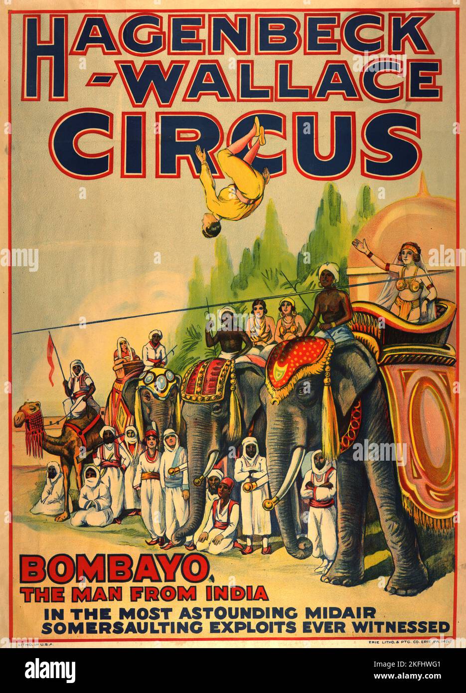 Hagenbeck-Wallace circus poster, c1907 - 1929. [Publisher: Erie Litho ...