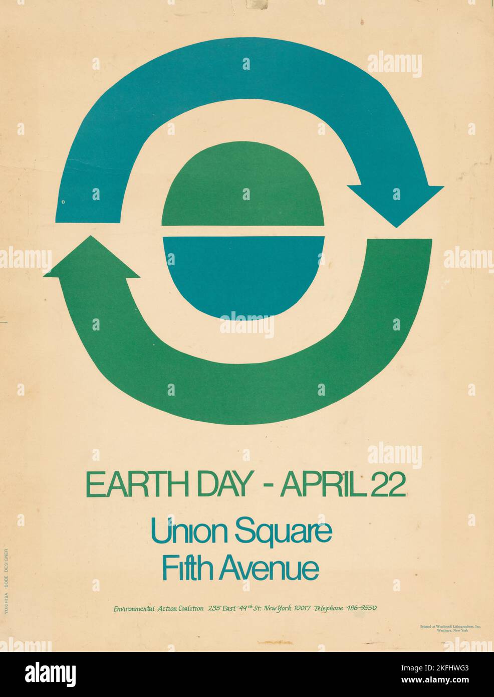 Poster from the first Earth Day, 1970 Stock Photo - Alamy