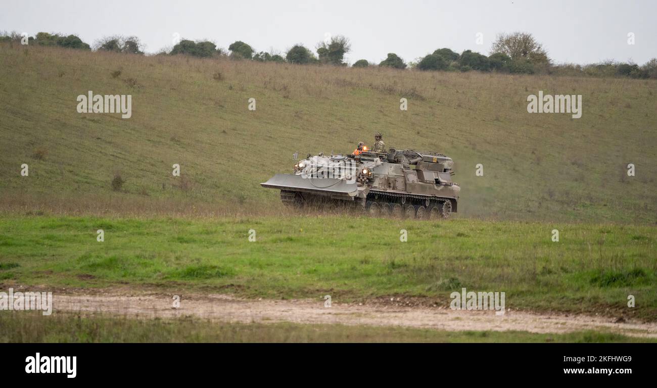 British Army Challenger Armored Repair and Recovery Vehicle (CRARRV) in ...