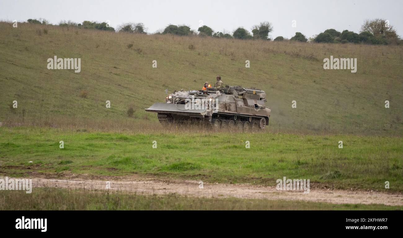 British Army Challenger Armored Repair and Recovery Vehicle (CRARRV) in ...