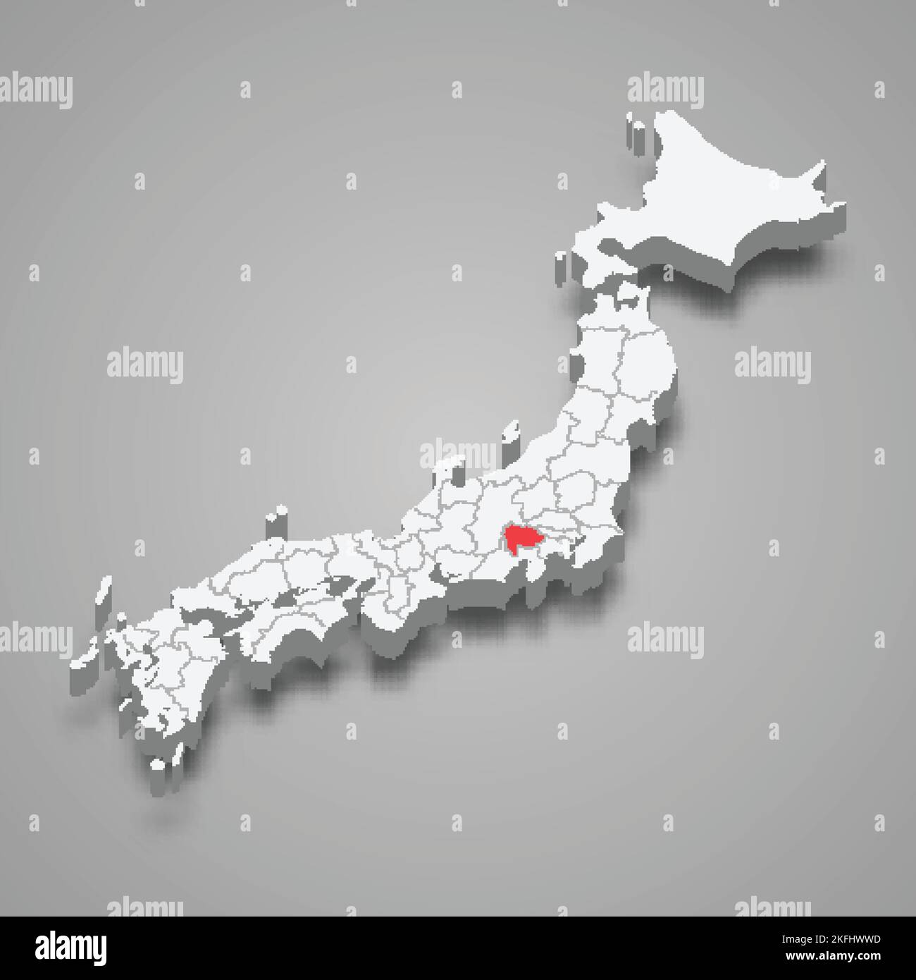 Map of yamanashi hi-res stock photography and images - Alamy