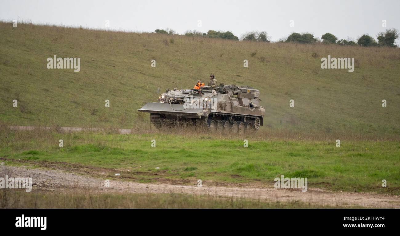 British Army Challenger Armored Repair and Recovery Vehicle (CRARRV) in ...