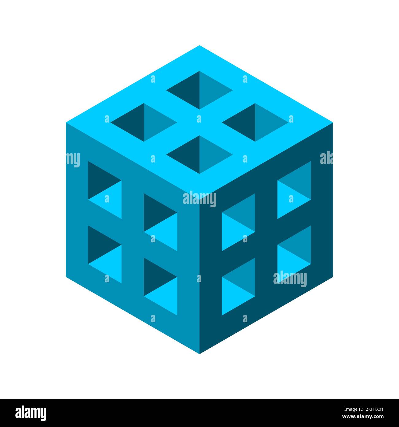 Isometric 3D cube logo design template. Construction, architecture ...
