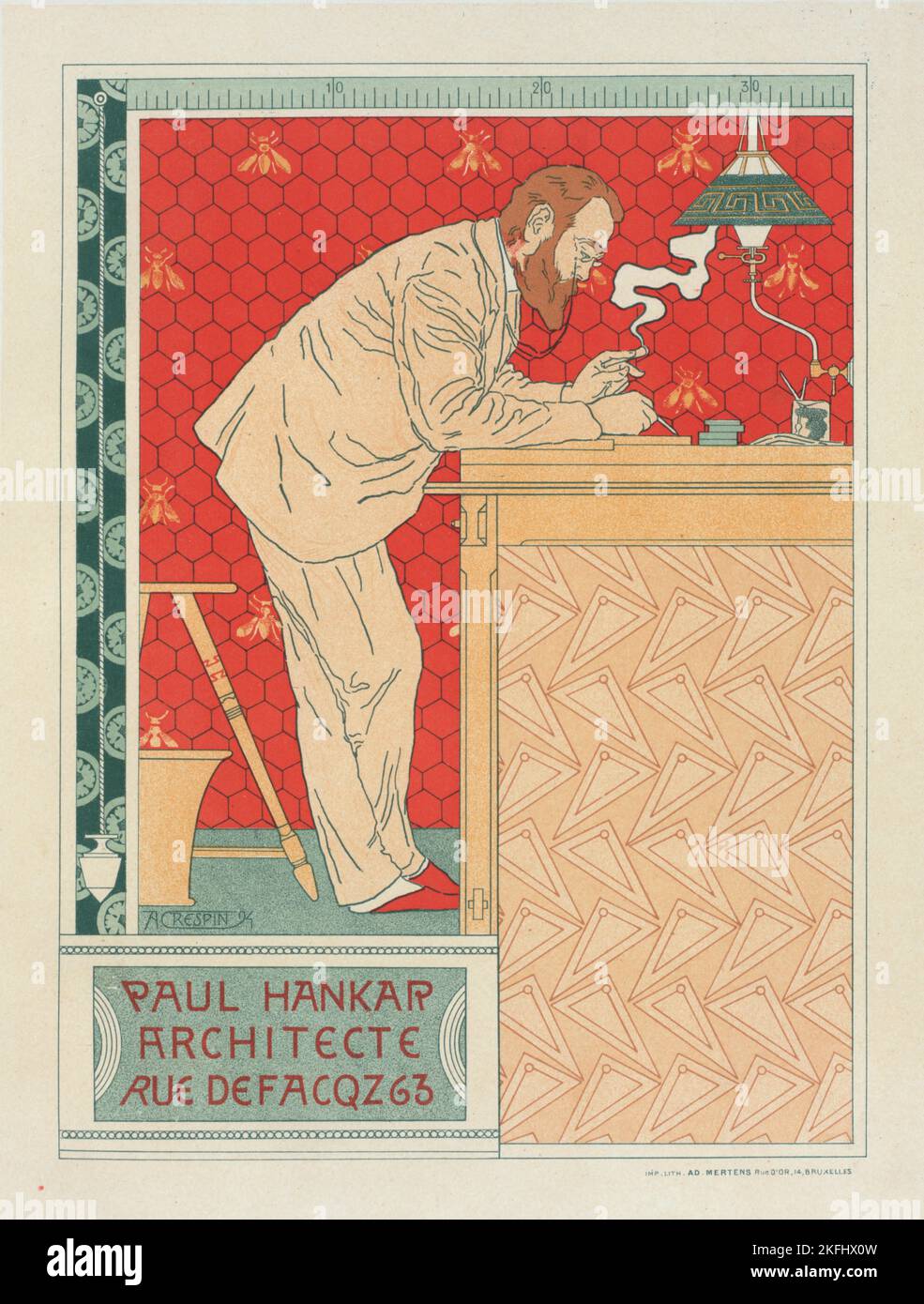 Vintage lithography architect hi-res stock photography and images - Alamy