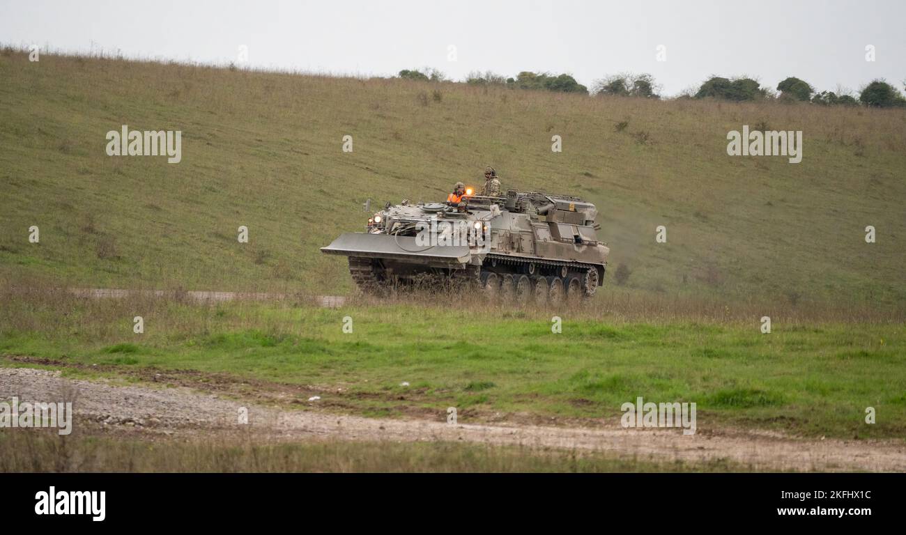 British Army Challenger Armored Repair and Recovery Vehicle (CRARRV) in ...