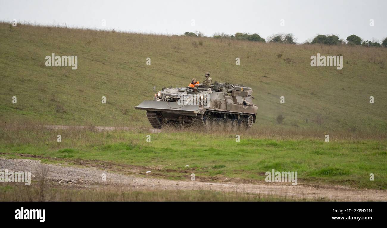 British Army Challenger Armored Repair and Recovery Vehicle (CRARRV) in ...