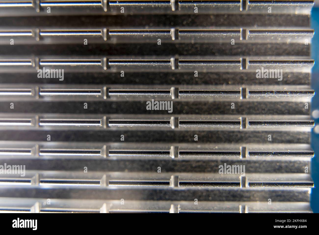 background of aluminum Cooling radiator of the video card processor ...