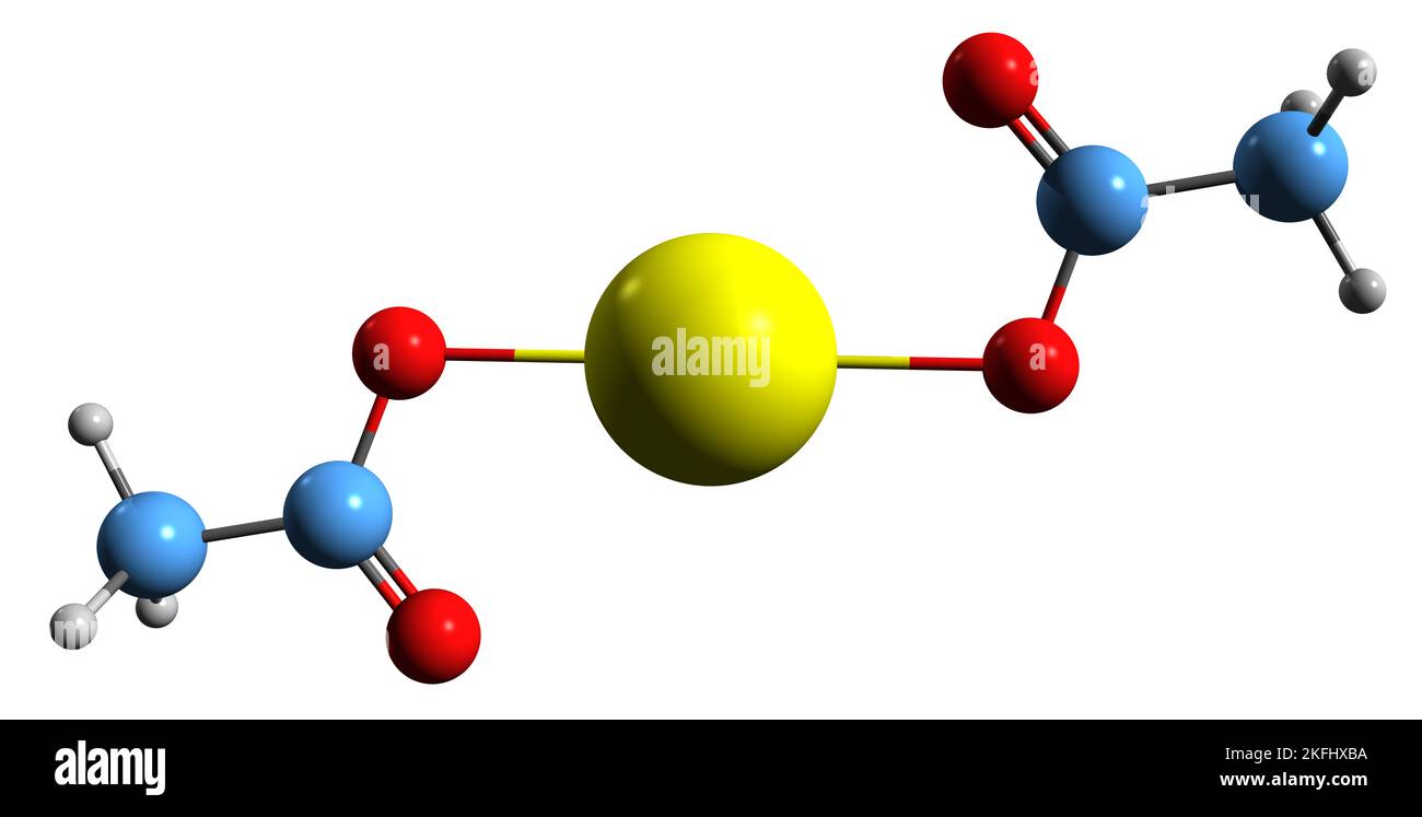 3D image of Calcium acetate skeletal formula - molecular chemical ...