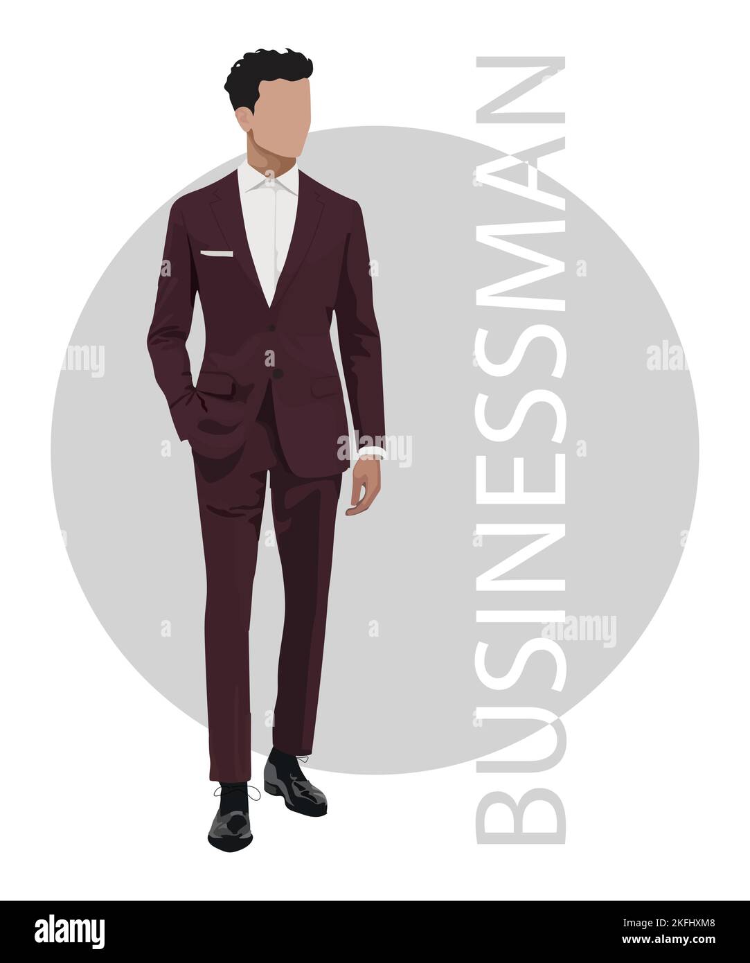 Businessman in a flat style on a white background. Stylish man in a ...