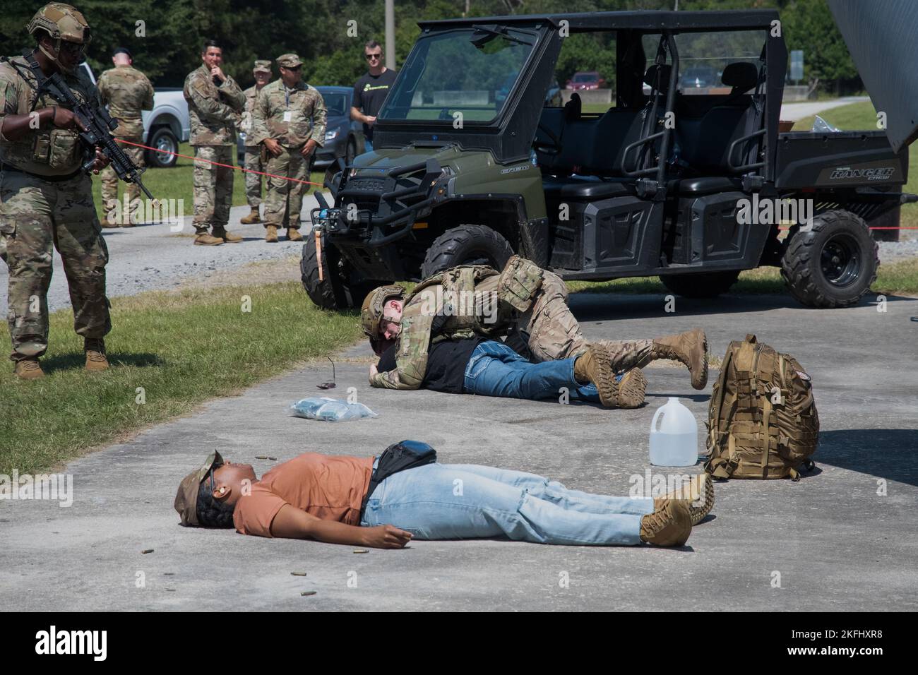 U.S. Airmen with the 116th Security Forces Squadron, 116th Air Control ...