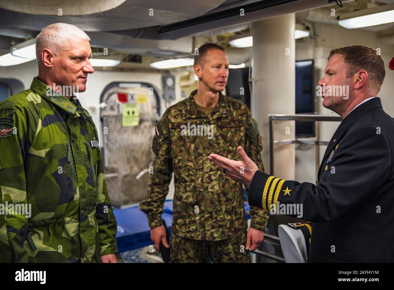 220917-N-GF955-1291 RIGA, Latvia (Sept. 17, 2022) From right, U.S. Navy ...