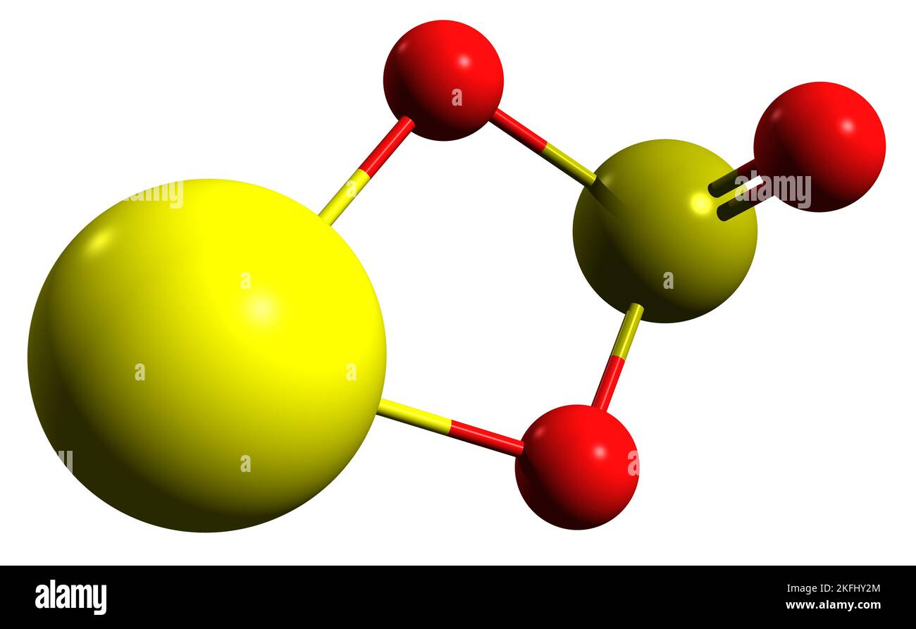 3D image of Calcium sulfite skeletal formula - molecular chemical ...